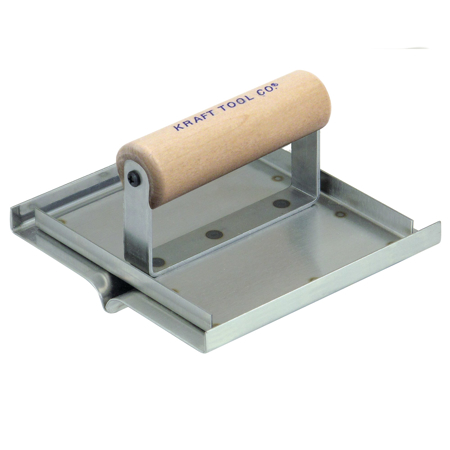 UNITIS | Kraft 6"x6" 1/2"R 3/4"D SS Western Style Hand Groover w/Wood Hdl